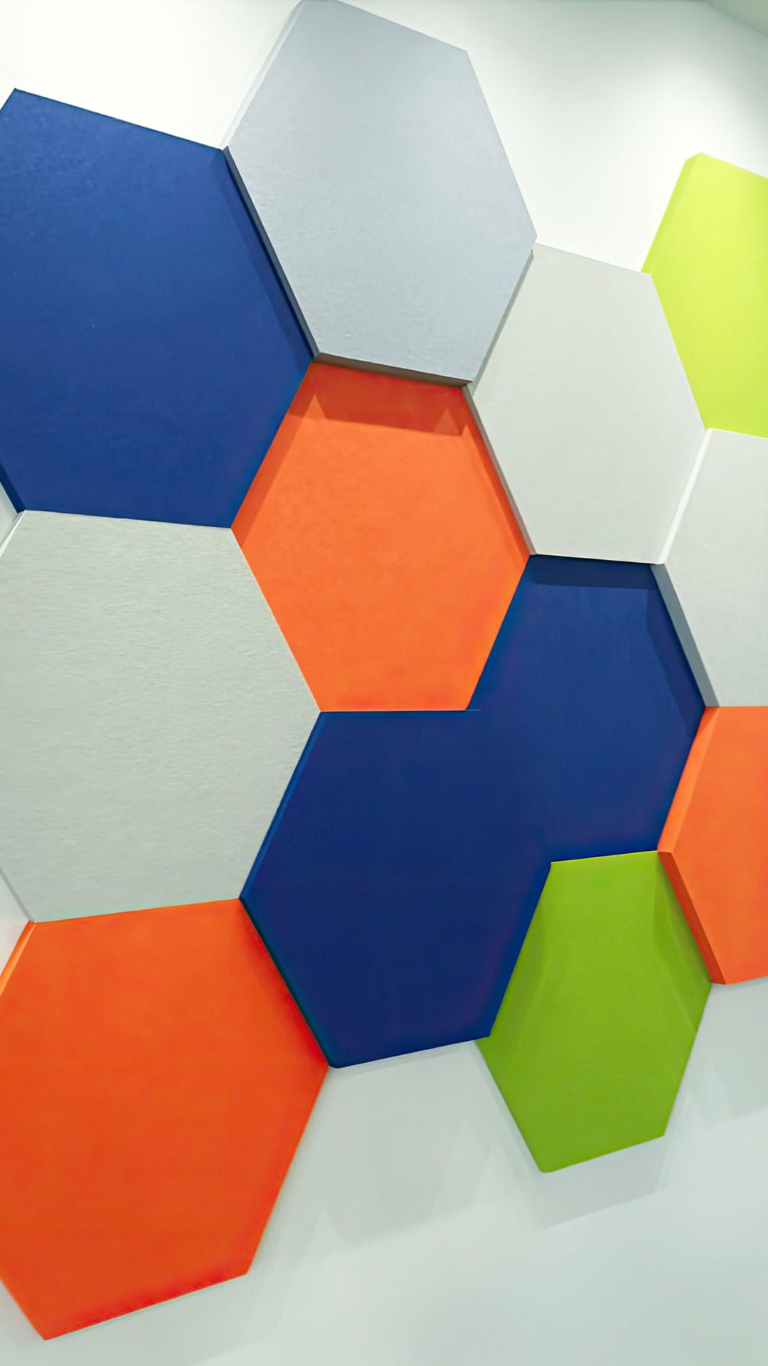 Hexagon Acoustic Panels: Installation at Flextronics - Polyx